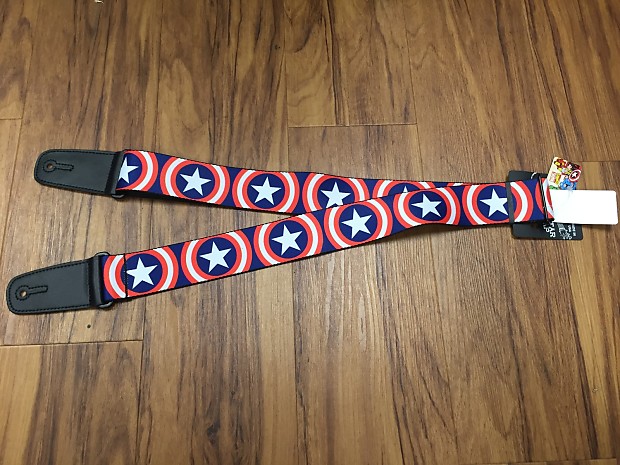Captain America Shield Logo Guitar Strap | Reverb