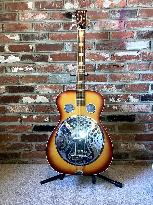Vintage 1970's National Repro Acoustic Resonator Sunburst | Reverb