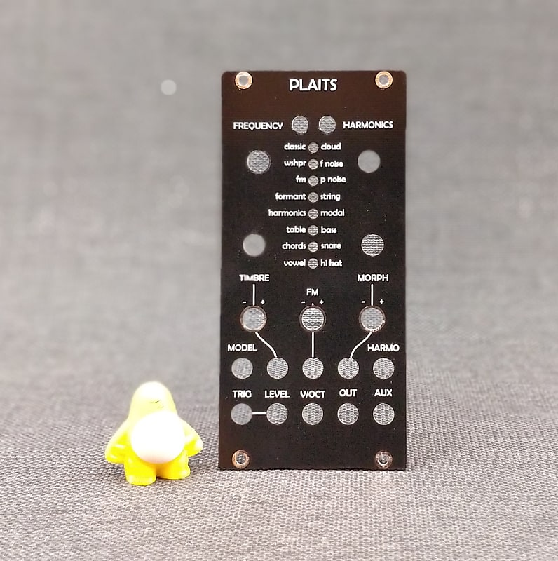 DIY Mutable Instruments Clone - Plaits Face Plate - Black | Reverb