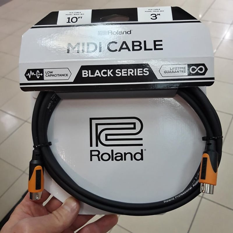 Câble MIDI Roland black series RMIDI-B10 de 3 m (MIDI cable) | Reverb