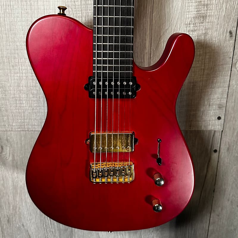 Used Kiesel S7 Solo Blood Red Seven String w/Gold Hardware | Reverb