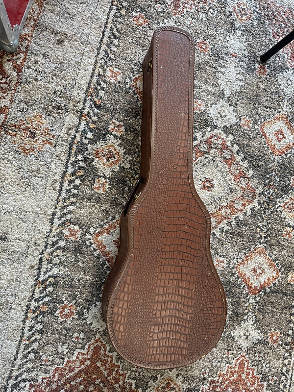 Gibson Alligator Chipboard Case 1950s - Brown Faux Alligator | Reverb