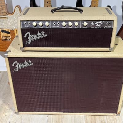 Fender Bassman Piggyback Amp 1962 - ultra rare in White Tolex | Reverb