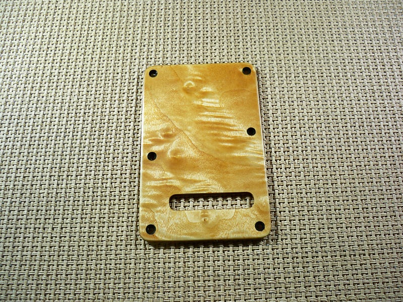 poplar burl veneer wood back plate for us/mex fender | Reverb