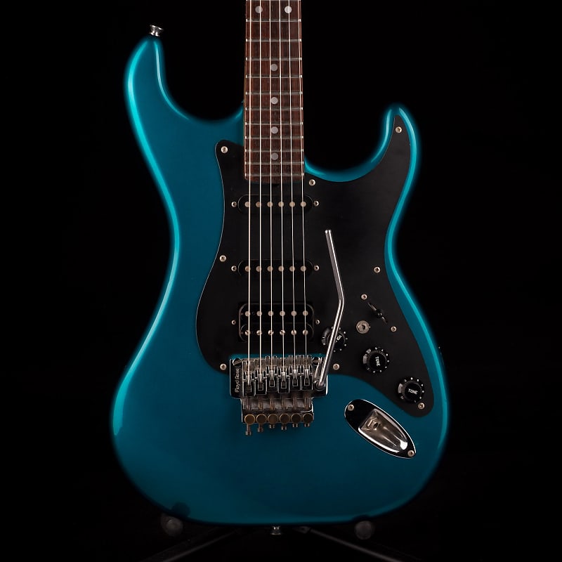 Pre Owned Kramer Focus 3000 HSS With Floyd Rose Metallic Blue | Reverb