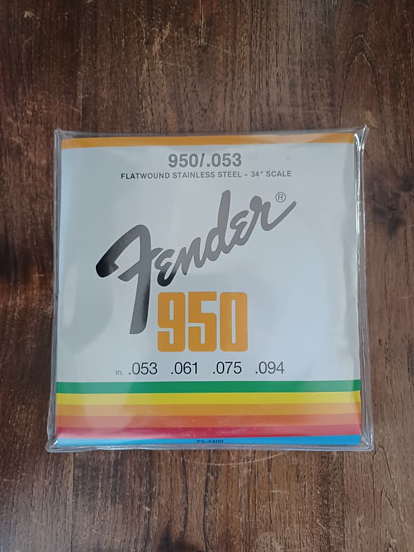 Vintage NOS Fender 950 Flatwound Stainless Steel Bass Strings | Reverb