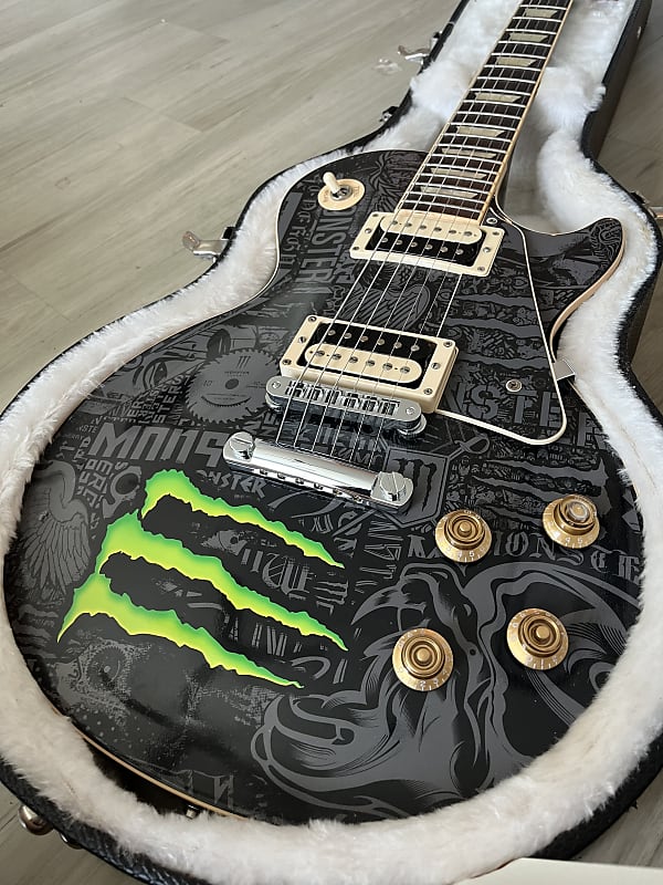 Gibson Les Paul Traditional Limited Ebony - Monster Energy | Reverb