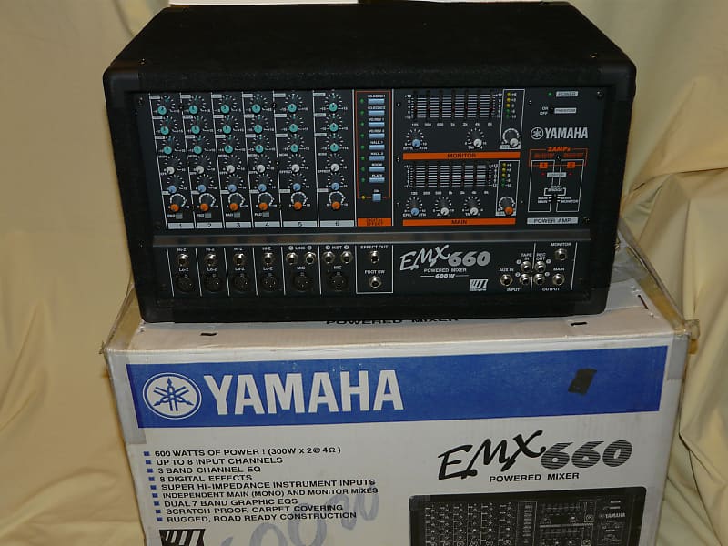 Yamaha EMX 660 600W (2x300W) Powered Mixer approx. 1999 - | Reverb