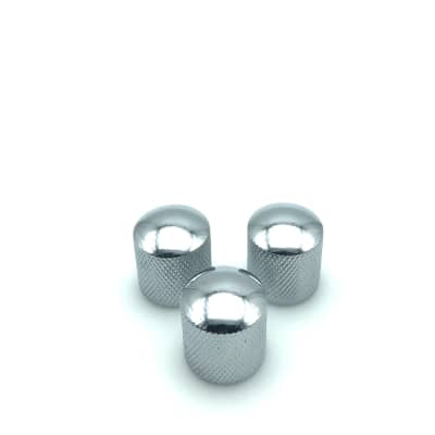 3 Telecaster Style Dome Knobs Chrome | Reverb