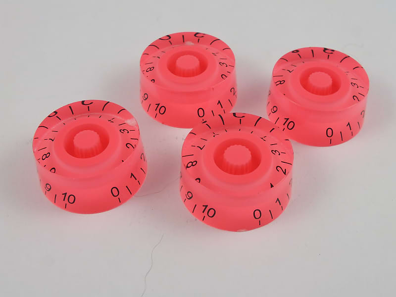 4 Pink Speed Dial Knobs for Epiphone Les Paul, SG style | Reverb