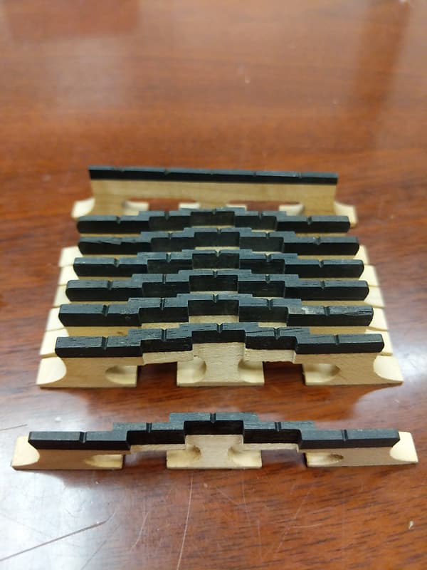 Grover Compensated Banjo Bridges Maple/Ebony | Reverb