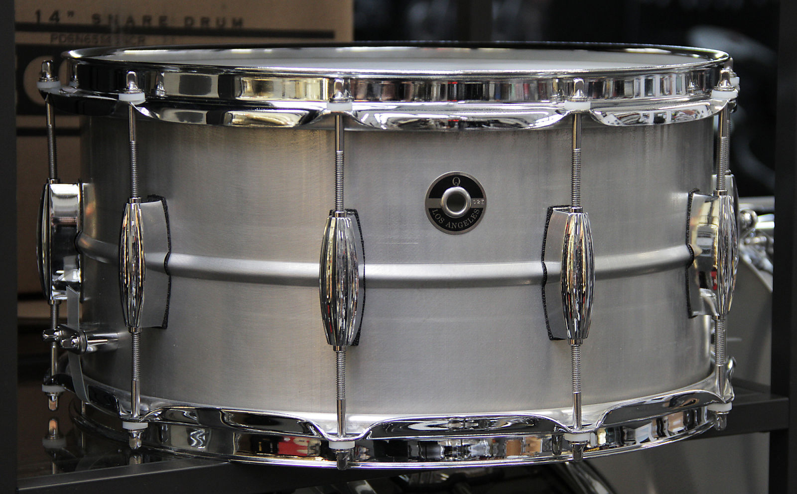 Q Drum Co. Gentleman's Series 7x14" Aluminum 8-Lug Snare Drum | Reverb