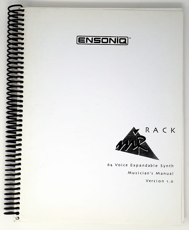 Ensoniq MR Rack Musician's Manual Version 1.0 1990s | Reverb