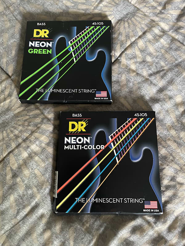 DR Hi-Def Neon K3 Coated Bass Strings Medium 45-105 | Reverb