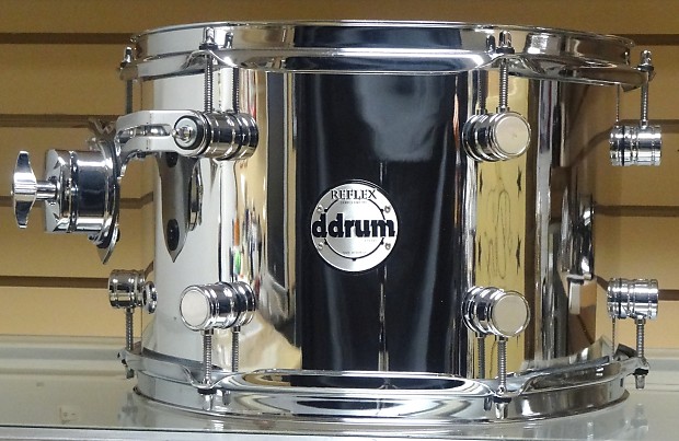 ddrum Reflex Series 8"x12” Chrome Tom Tom Drum with FixtPitch | Reverb