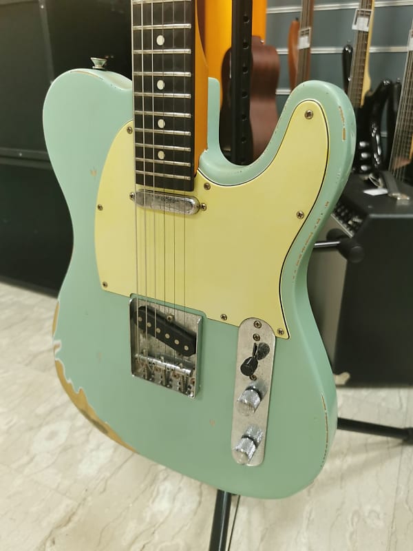 Eko VT-380 Relic Daphne Blue Telecaster style | Reverb