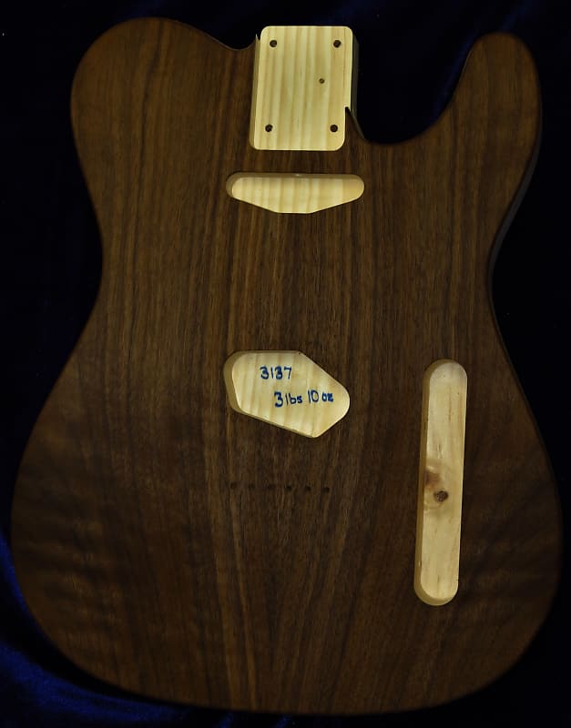 Flamed Walnut Top \ Aged Pine Telecaster Tele Body 3lbs 10oz | Reverb