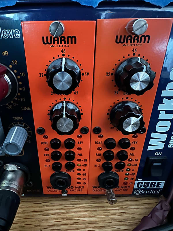 2x Warm Audio WA12-500 MKII Discrete 500 Series Mic Pre | Reverb