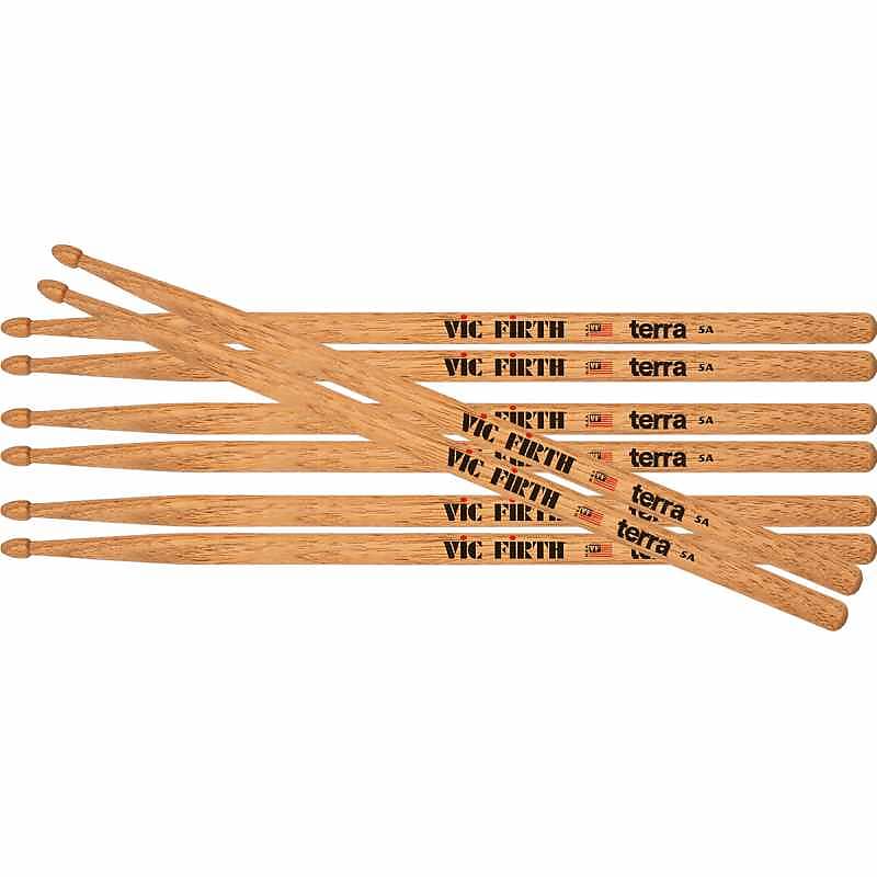 VIC FIRTH P5AT4PK Olive bois - Pack 3x5AT + 1x5AT offerte | Reverb