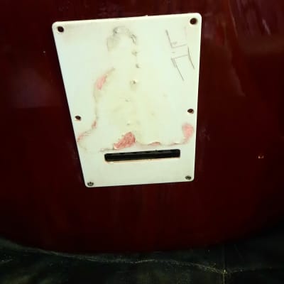 AUSTIN deep maroon Strat guitar. in good condition. | Reverb