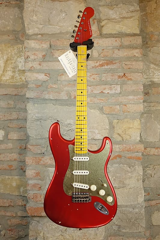 NASH S-63 Stratocaster Maple - Light Aged - Candy Apple Red | Reverb