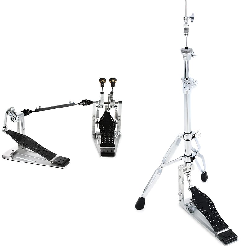 DW MFG Machined Direct-drive Double Bass Drum Pedal and High | Reverb