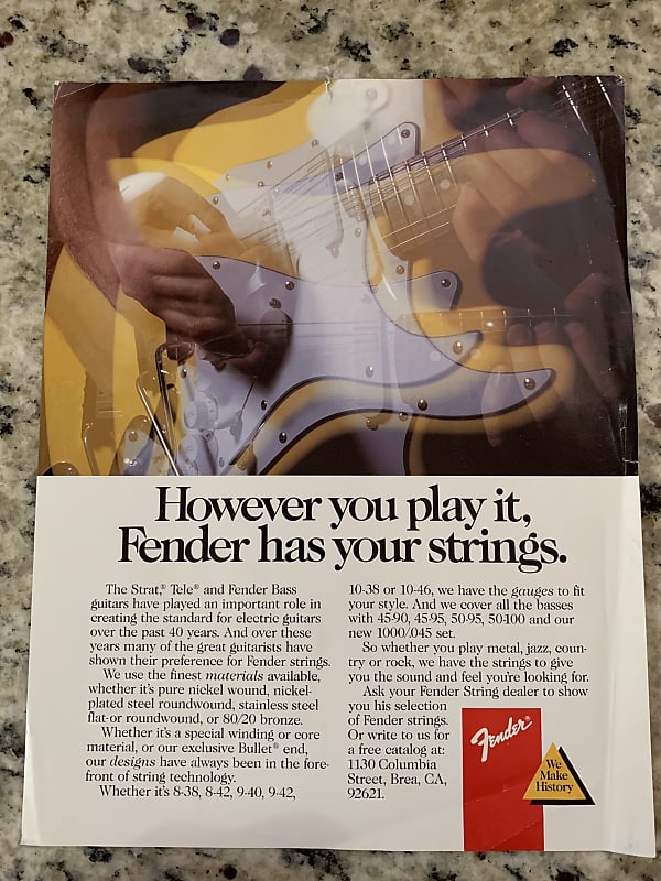Fender Strings Brochure 80’s-90’s | Reverb