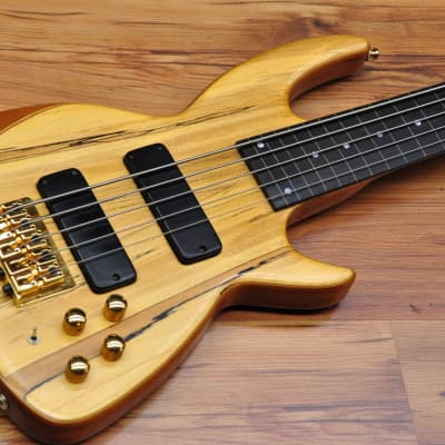 Chris Larkin Reacter 5B Fretless - Spalted Maple | Reverb Canada