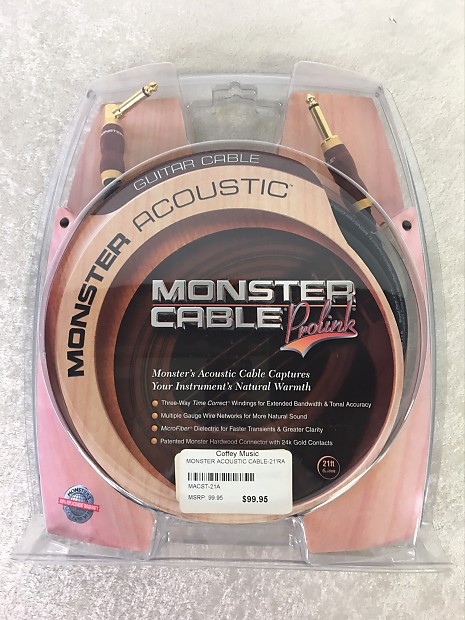 Monster Prolink Acoustic Cable - 21'RA | Reverb