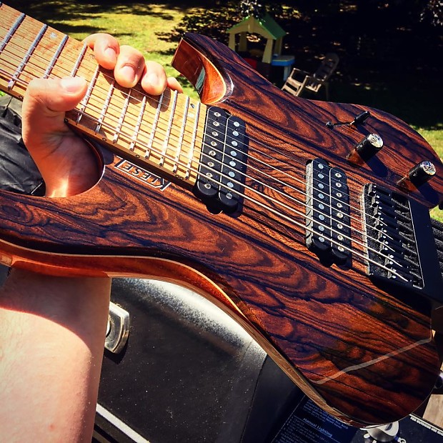 Kiesel Vader Multiscale 8 String 2017 Ziricote/Koa | Reverb