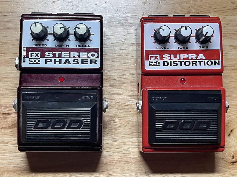 DOD FX55C Supra Distortion AND FX20C Phaser Pair Package Lot | Reverb