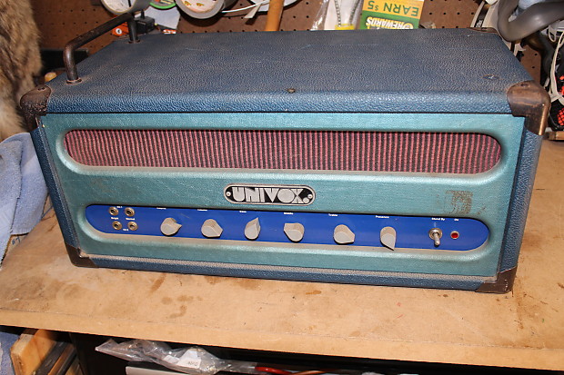 Vintage Univox U-1246 Tube Amp Head 50 Watts 1970s Blue | Reverb