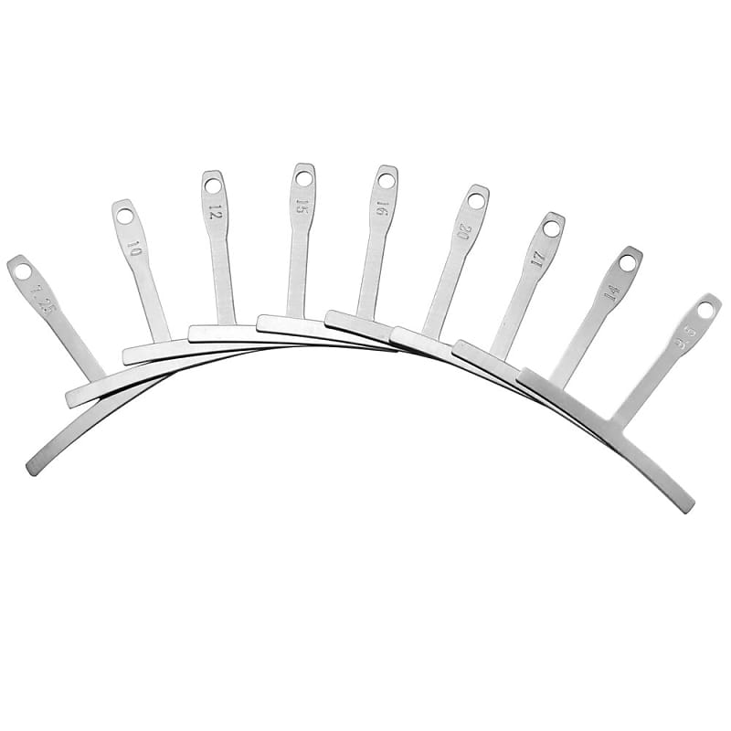 Set of 9 Understring Radius Gauge Luthier Tools for Guitar | Reverb