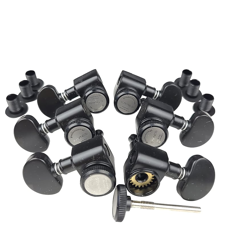 3X3 Guitar Lock String Tuning Pegs – Black Locking Tuners | Reverb