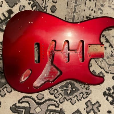 MJT VTS Relic'd Stratocaster Body 2021 - Candy Apple Red | Reverb