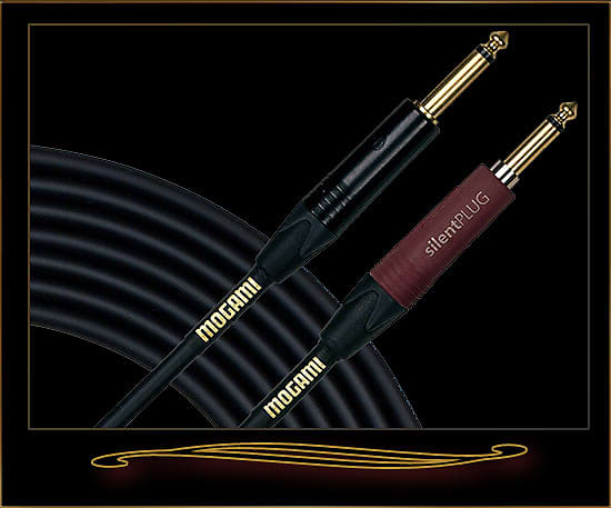 Mogami Gold Instrument Silent S-25 25 Foot Guitar Cable with | Reverb