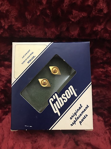VERY RARE!! Gibson Posi-lok strap locks 1980 Gold | Reverb