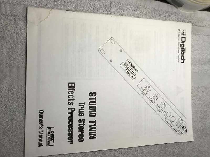 DigiTech STUDIO TWIN original manual 1996 | Reverb