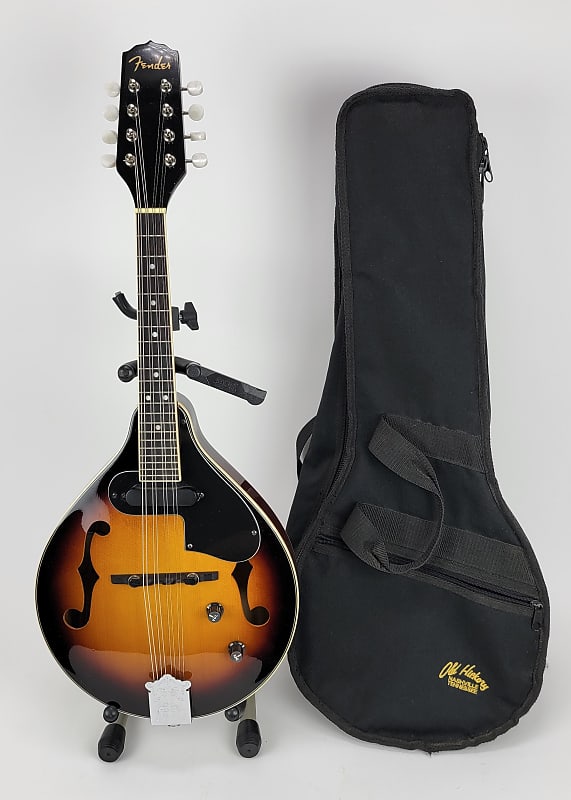 Fender FM-52E SB A Style Acoustic / Electric Mandolin w Soft | Reverb
