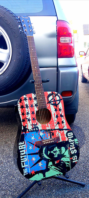 2001 Fender Punk Age Acoustic Guitar. Kozik. Rare. | Reverb