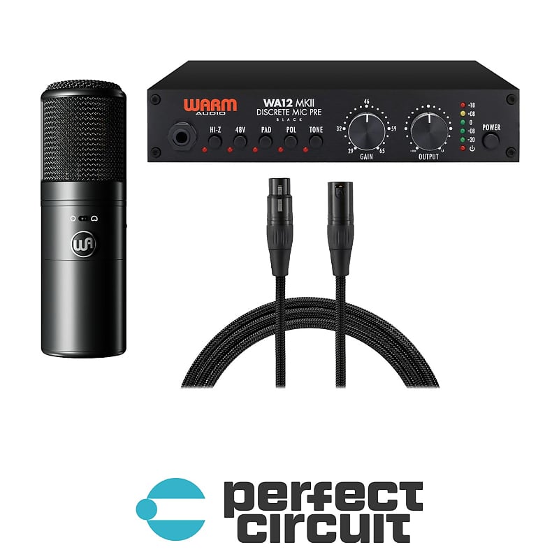 Warm Audio WA-8000 Microphone + WA12 MKII Black + | Reverb