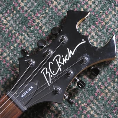 BC Rich Warlock Black w/Red Bevels! w/Levy's gigbag | Reverb
