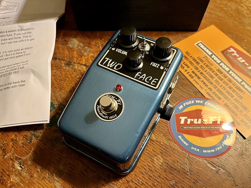 Tru-Fi Two Face Fuzz Face Dual Germanium Silicon Fuzz Blue | Reverb