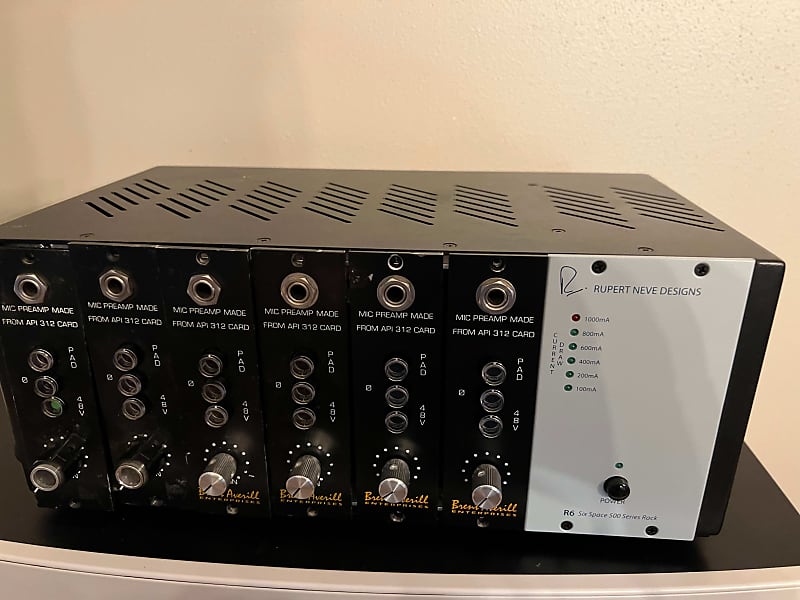 6 Original Racked API 312 Preamps mid-70s in Rupert Neve 500 | Reverb