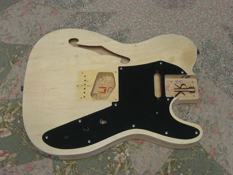 Thinline Tele Telecaster Bound Guitar Body W/ Pickguard - | Reverb