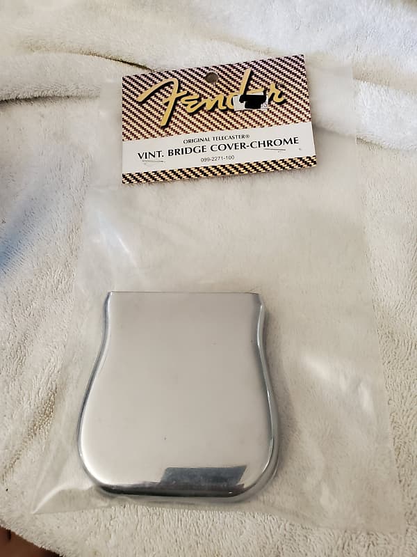 Fender Vintage Tele Bridge Cover 2000's Chrome | Reverb UK