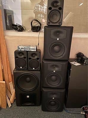 JBL 3 LSR 6428p, 2 LSR 6325p, 1 12p sub, calibration mic and | Reverb