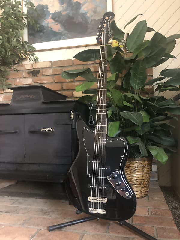 Squier CUSTOM Bass VI Vintage modified Jaguar special SS bass | Reverb