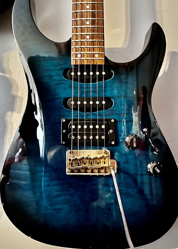 Vintage Japan Fernandes Stratocaster - Quilted blue burst | Reverb