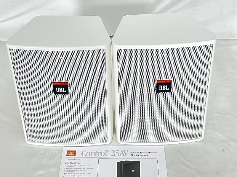 JBL Control 25AV-WH-B Indoor/Outdoor Monitor Speaker #3994 | Reverb